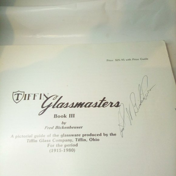 Tiffin book | Other | Tiffin Glassmasters Book Iii A Pictorial Guide Of ...